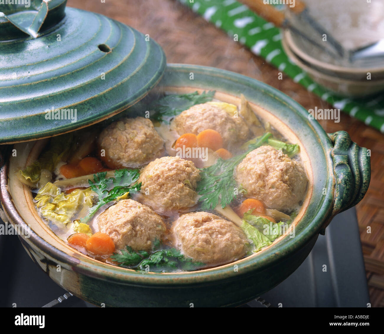Boiled chicken ball in Pot Stock Photo - Alamy