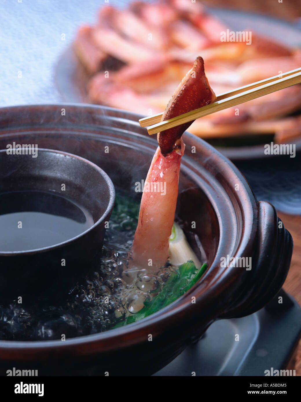 Boiled crab in pot Stock Photo - Alamy