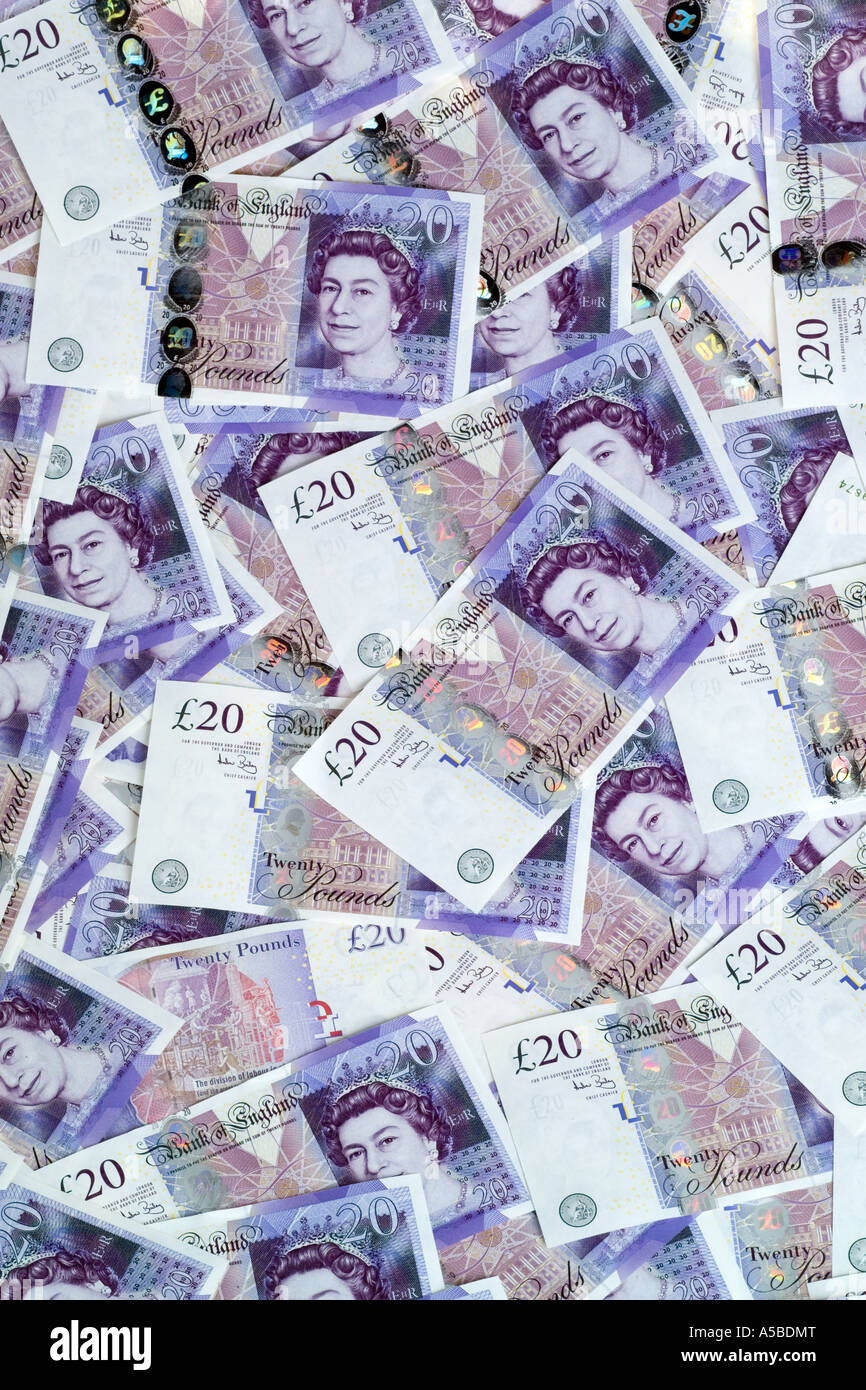 Stack Of 20 Pound Notes