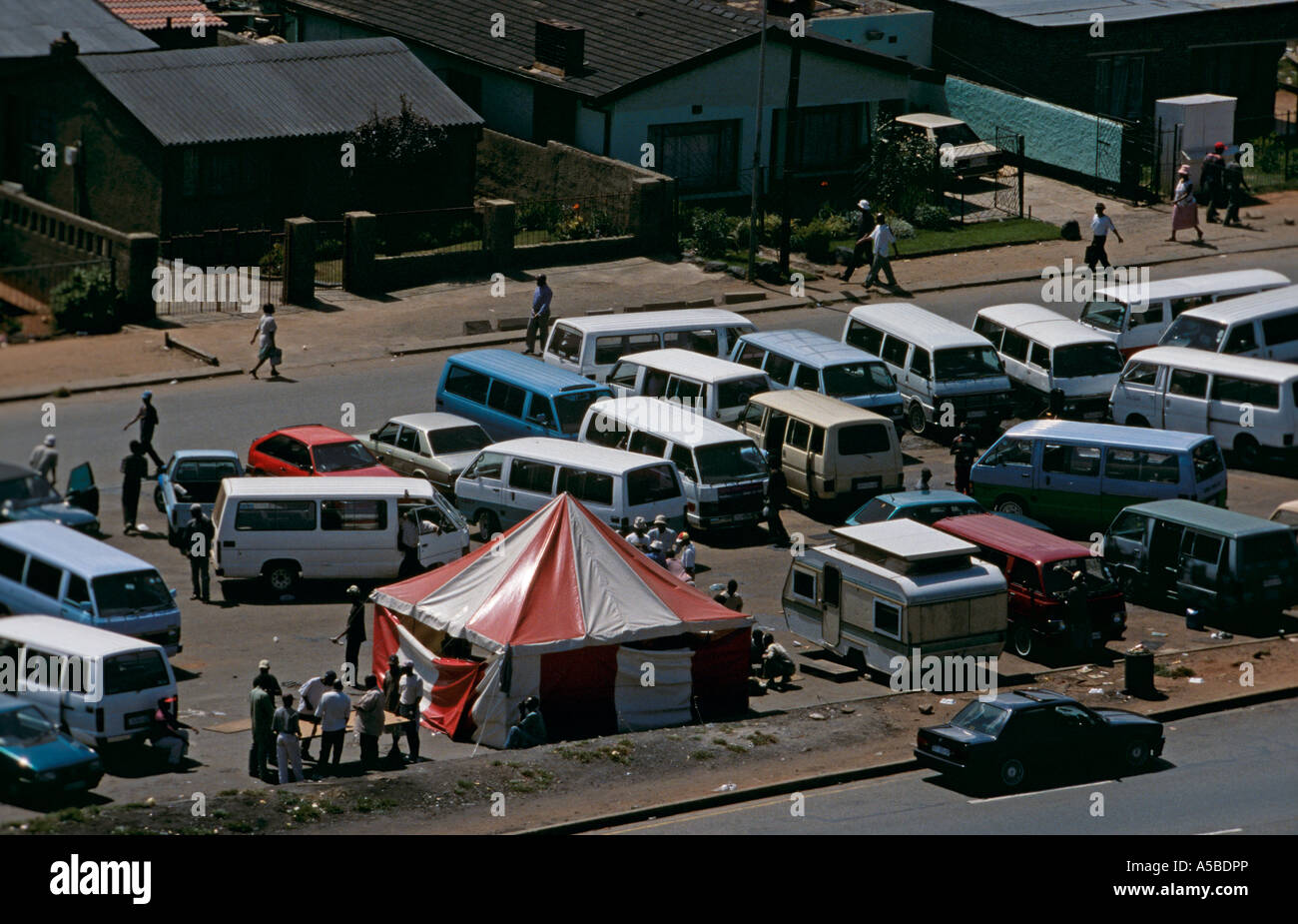 A taxi rank in Soweto South Africa Stock Photo - Alamy