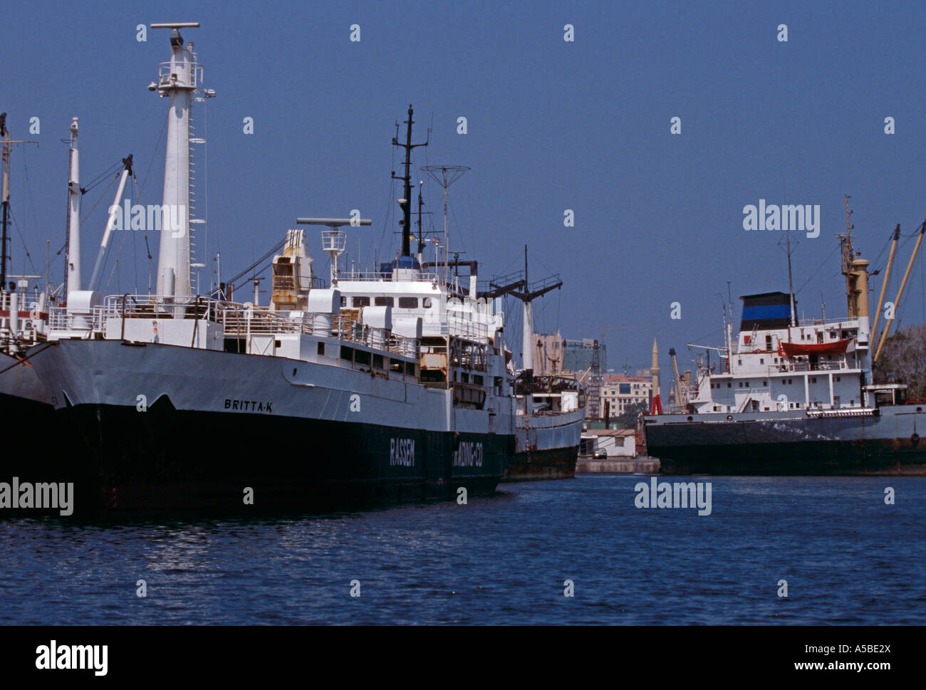 A view of the Beirut port Stock Photo - Alamy