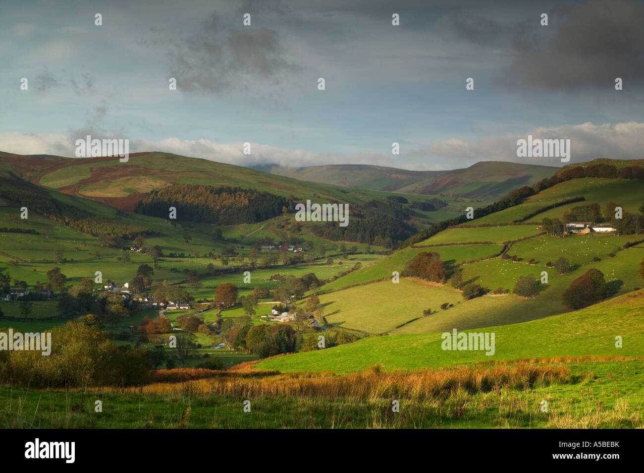 Llanarmon Dyffryn Ceiriog Berwyn Hills Powys Wales Stock Photo - Alamy