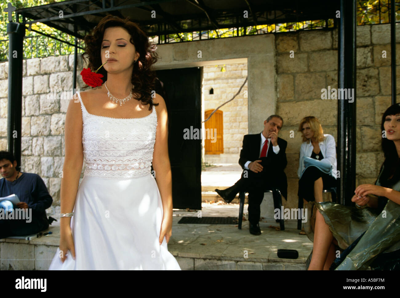 A Lebanese actress at a film set Stock Photo - Alamy
