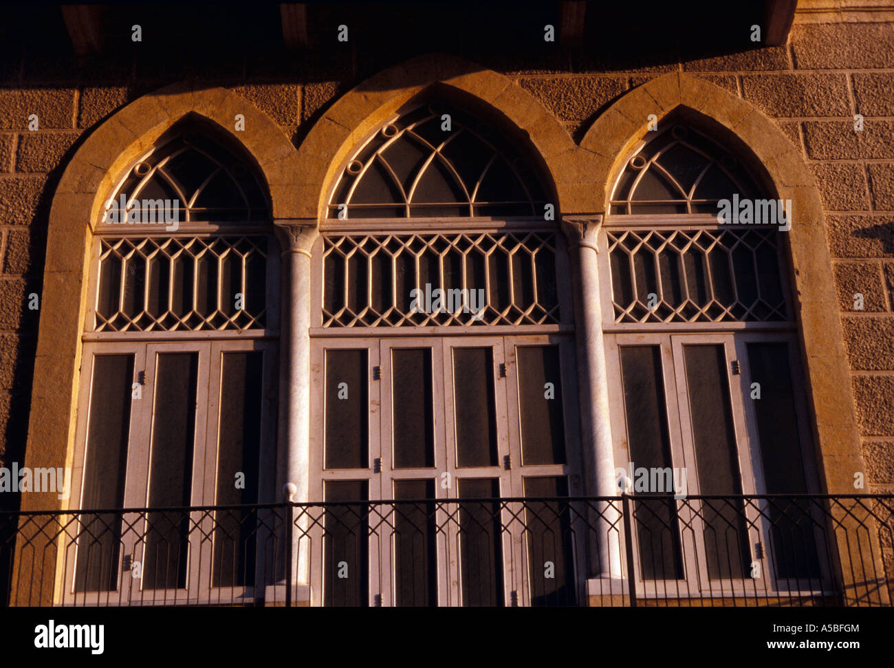 Ottoman architecture windows in Beirut Stock Photo - Alamy