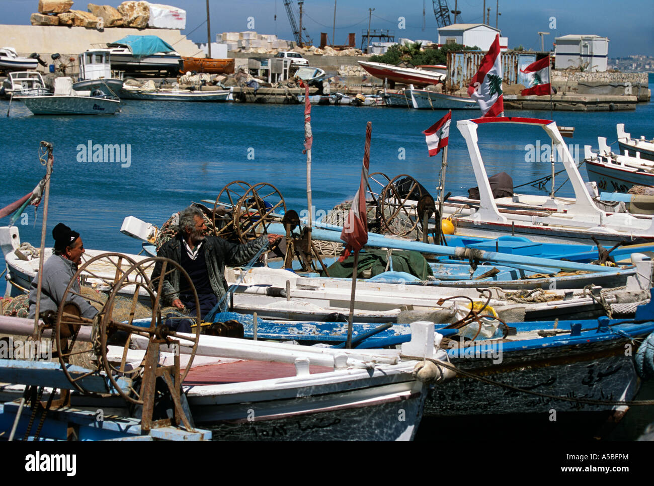 The Saida port Lebanon Stock Photo - Alamy