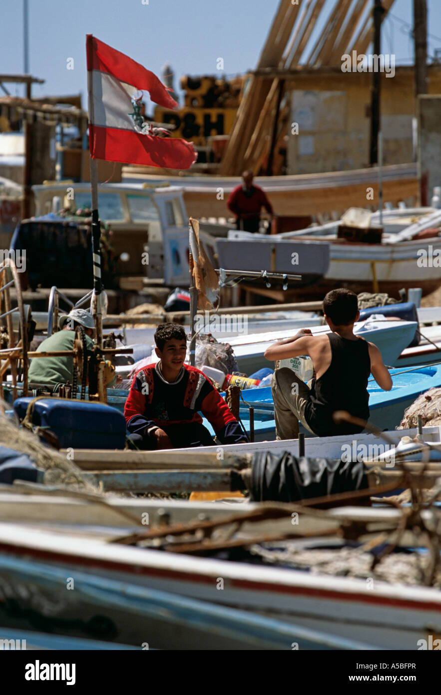 The Saida port Lebanon Stock Photo - Alamy