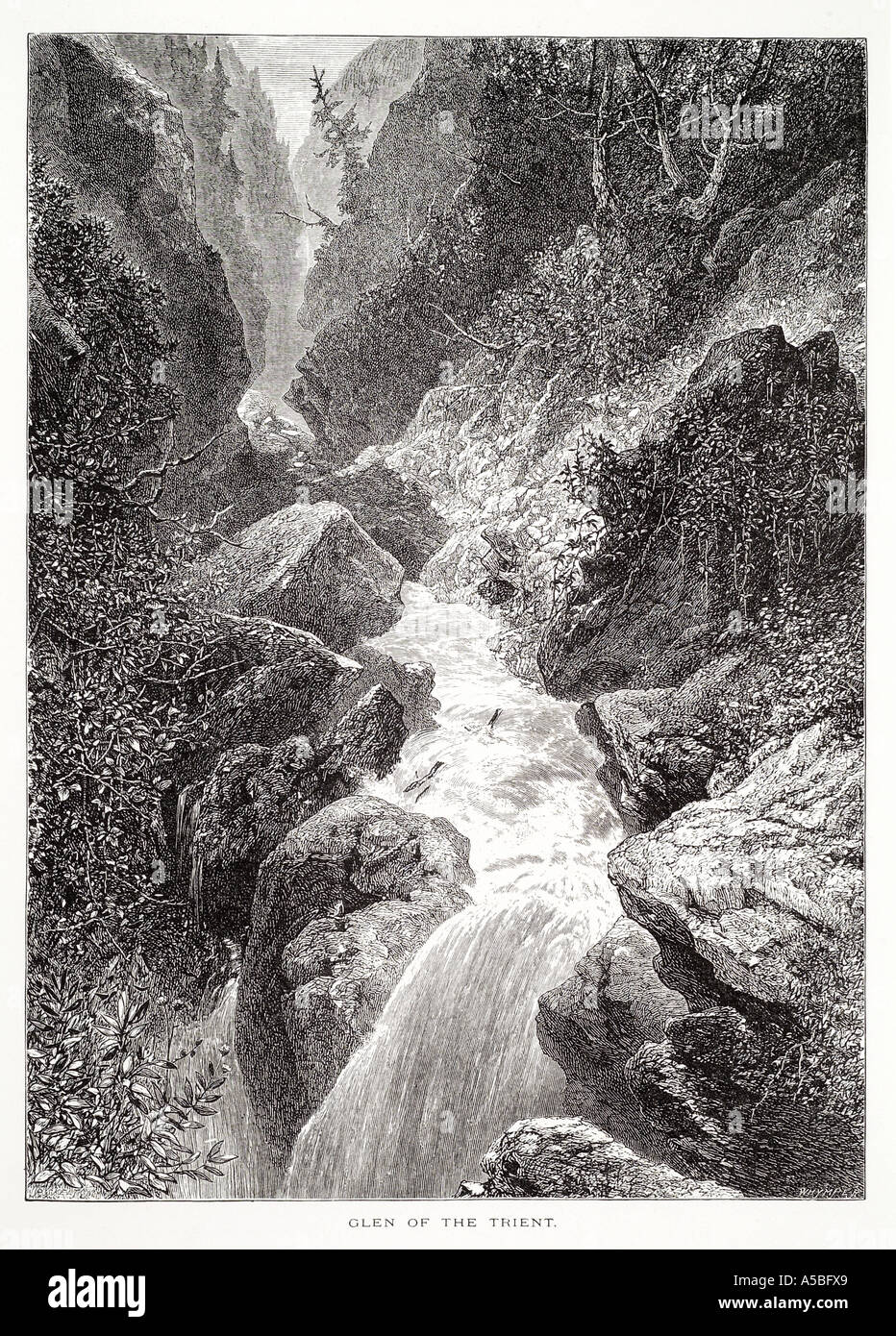 trient river torrent fresh glacial glacier melt water Swiss Switzerland ...