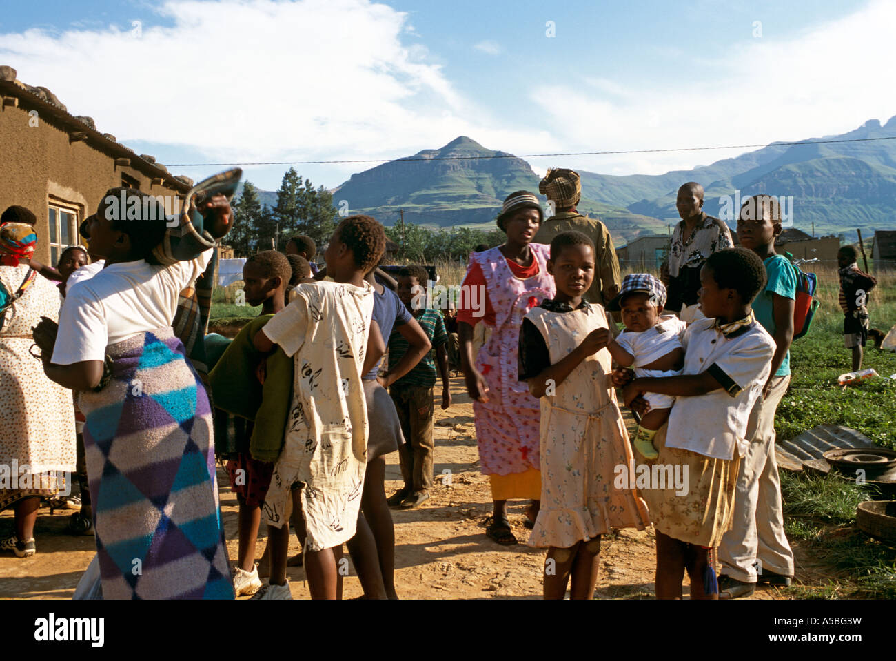 African natives gathering in garden, South Africa Stock Photo - Alamy