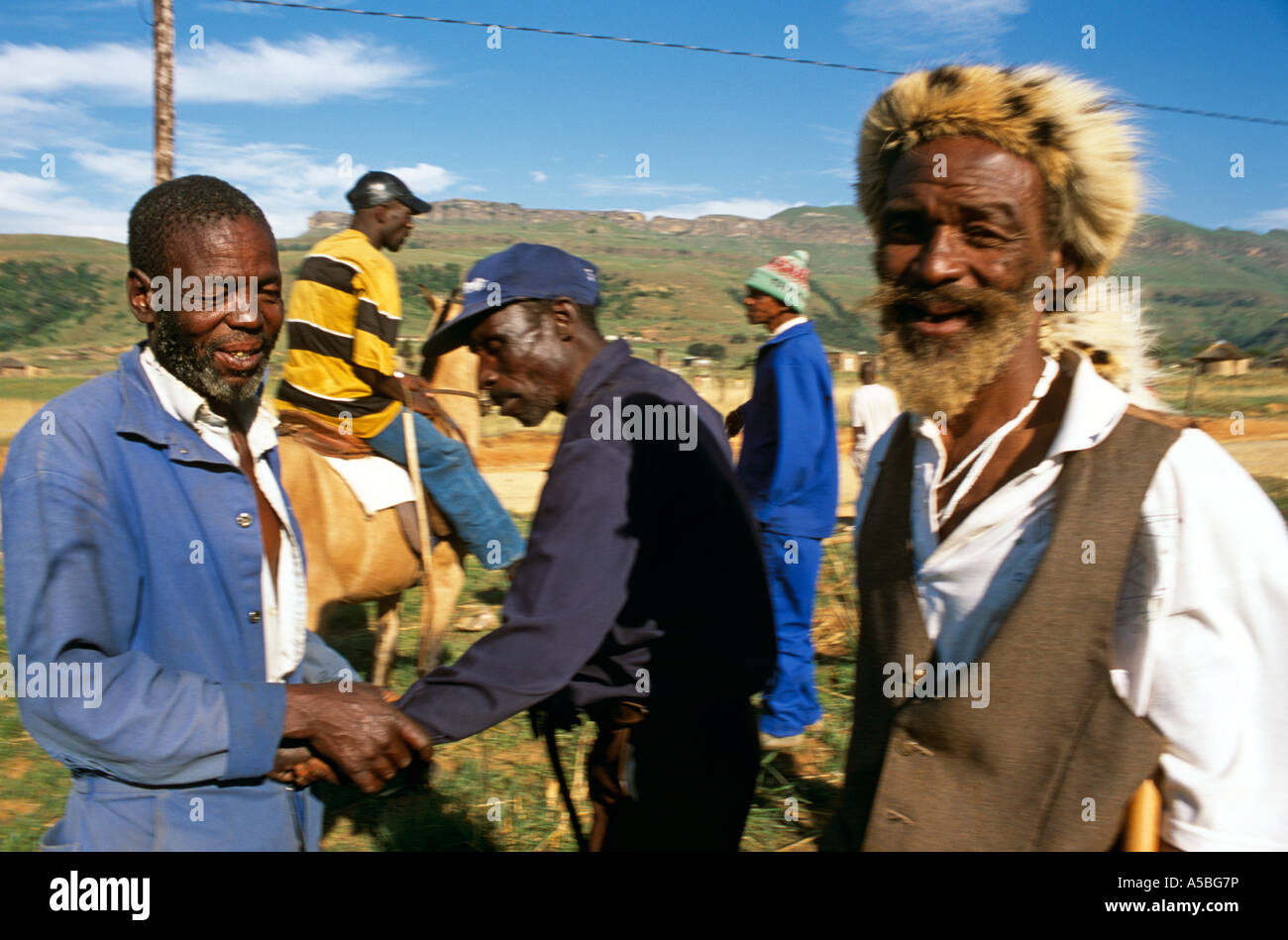 Tribal men in South Africa Stock Photo - Alamy