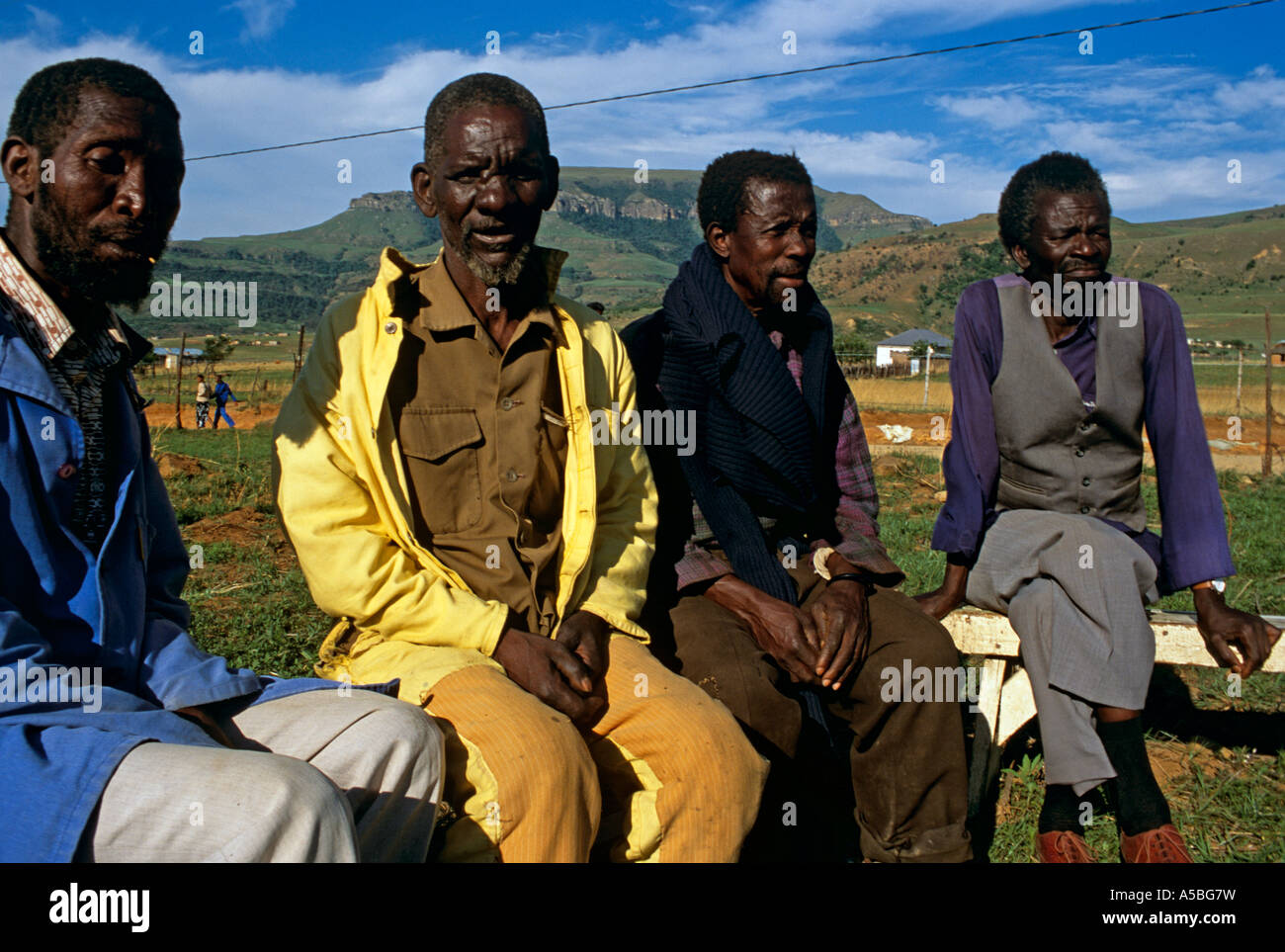 Men sitting together South Africa Stock Photo - Alamy