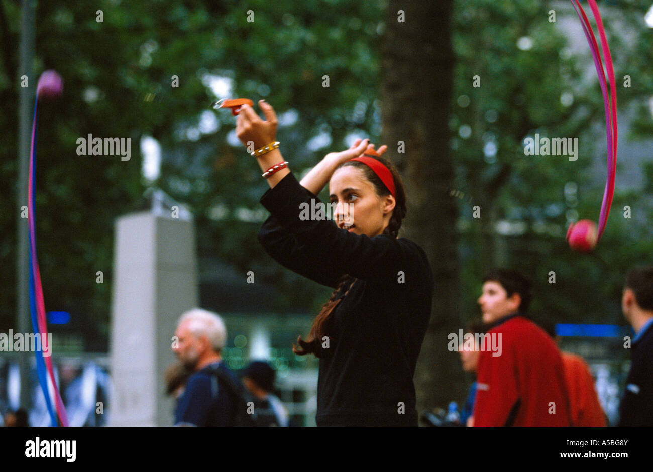 A street performer in Leicester square London Stock Photo - Alamy