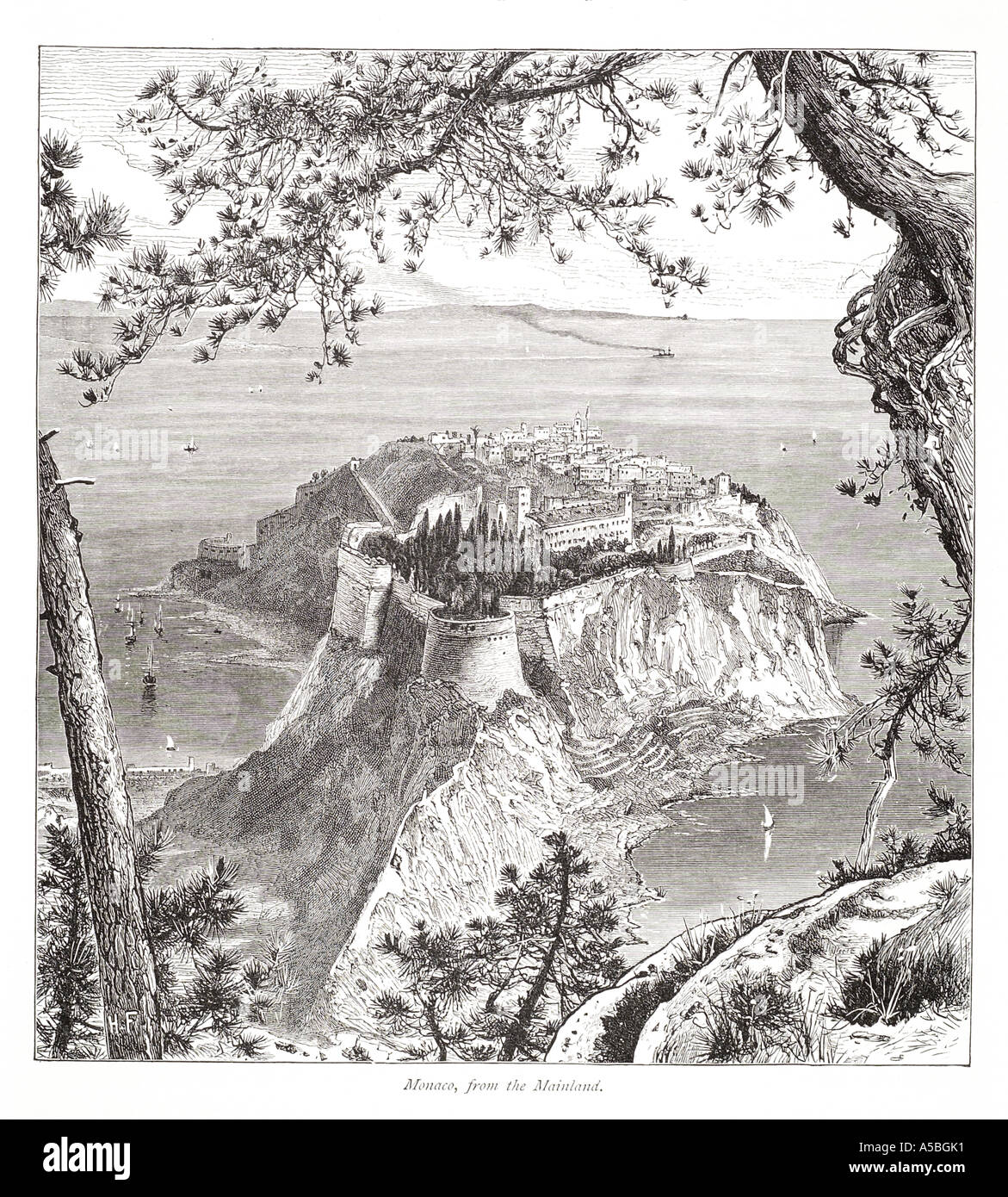 monaco Principality Mediterranean Riviera cornice sovereign state ...