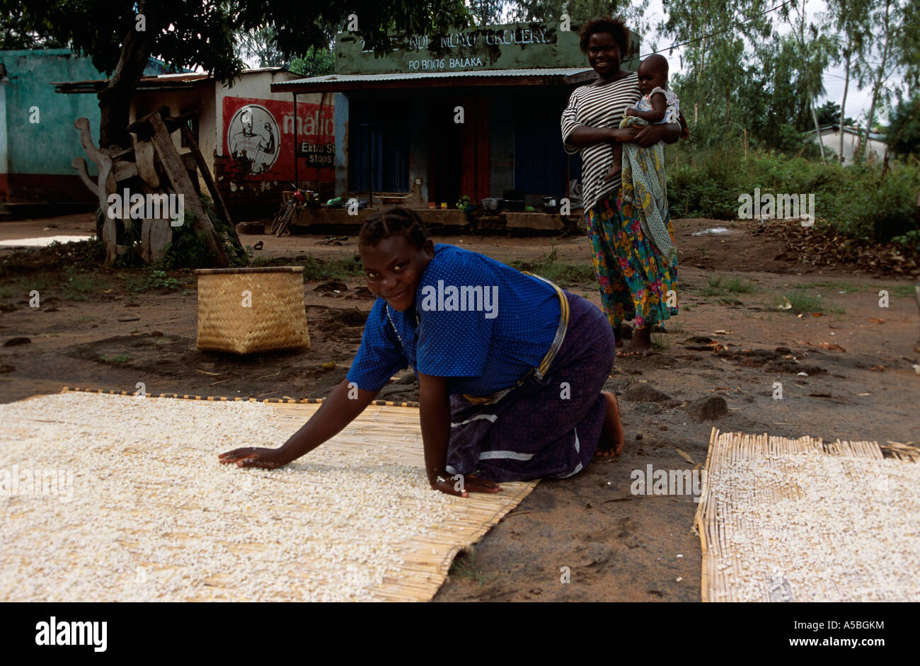 Drying grain africa hi-res stock photography and images - Alamy