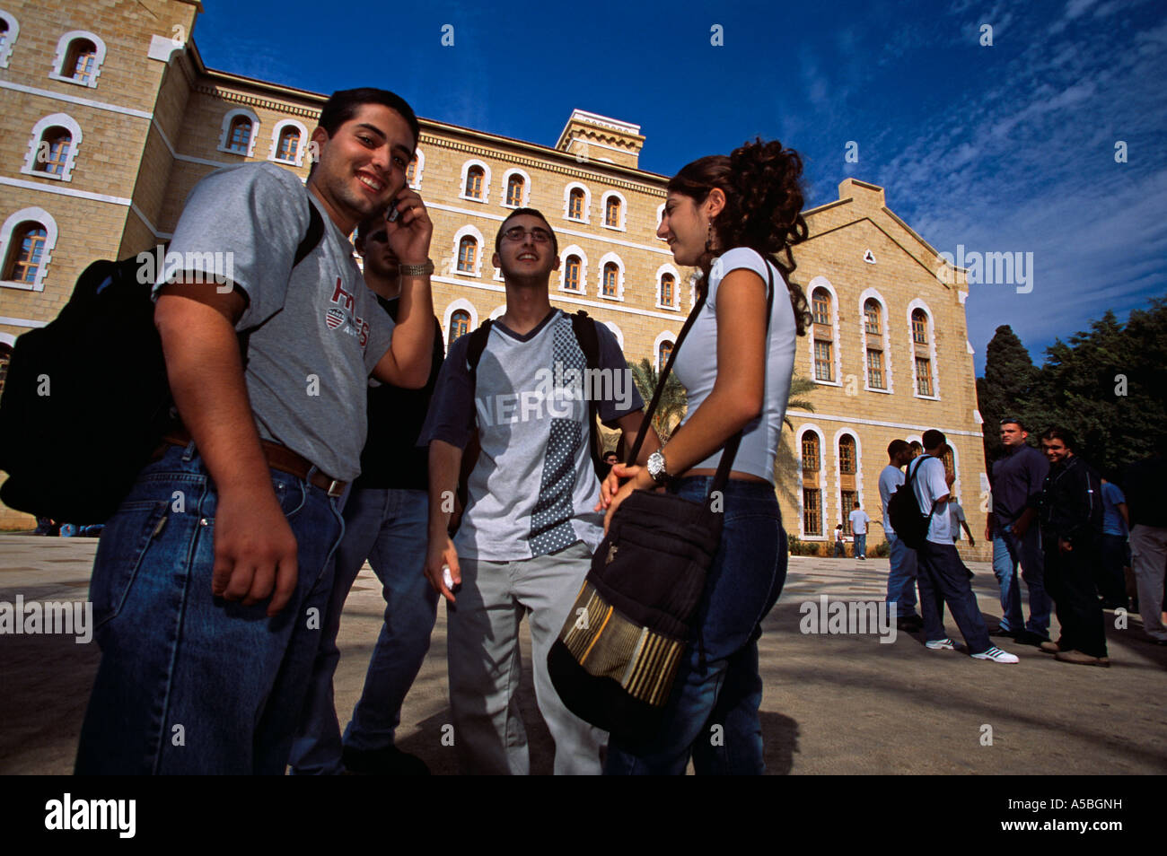 Students at the American University of Beirut Stock Photo - Alamy