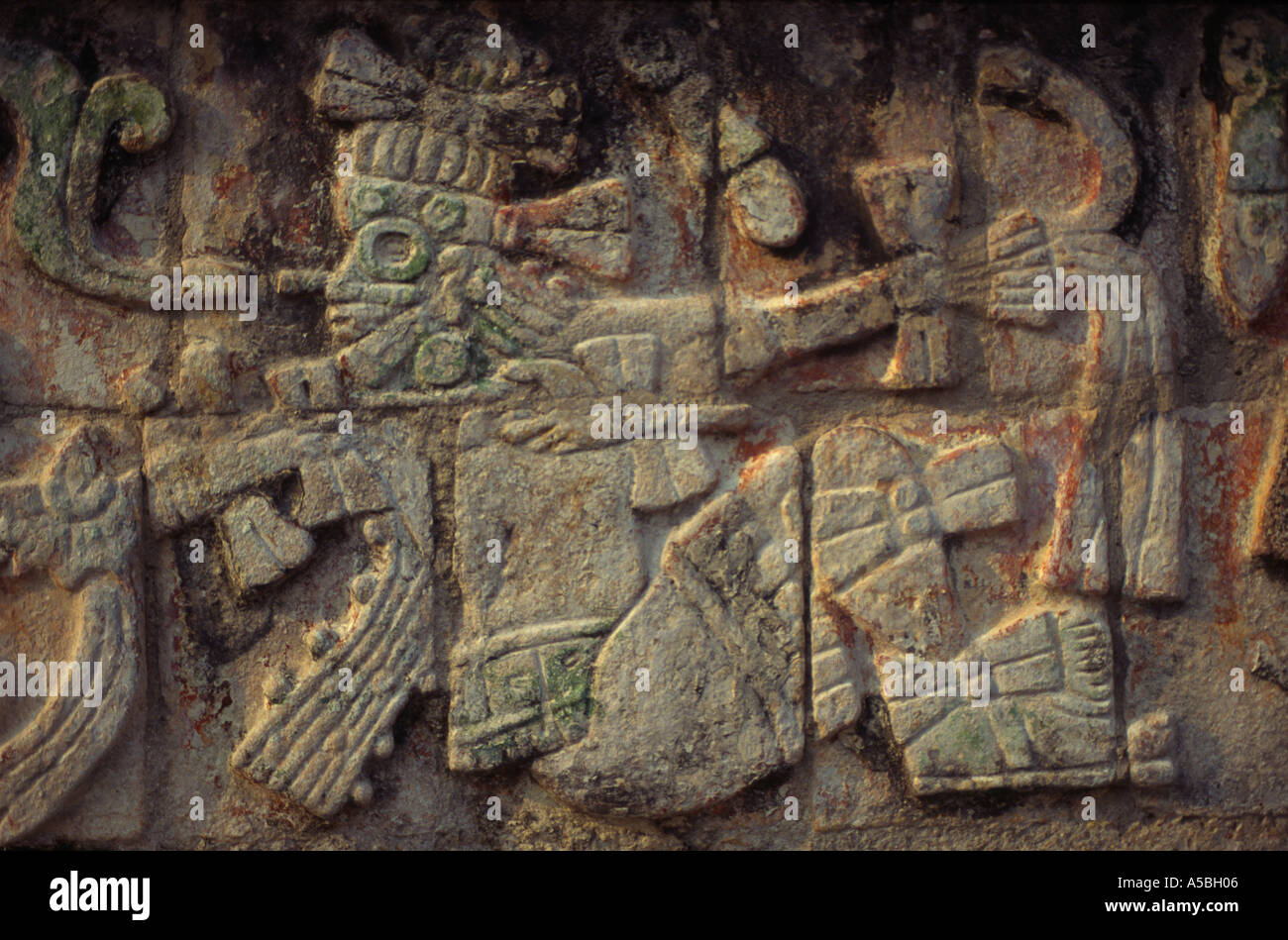 Mexico Yucatan Chichen Itza Inca archeological site stone carvings Tomb ...