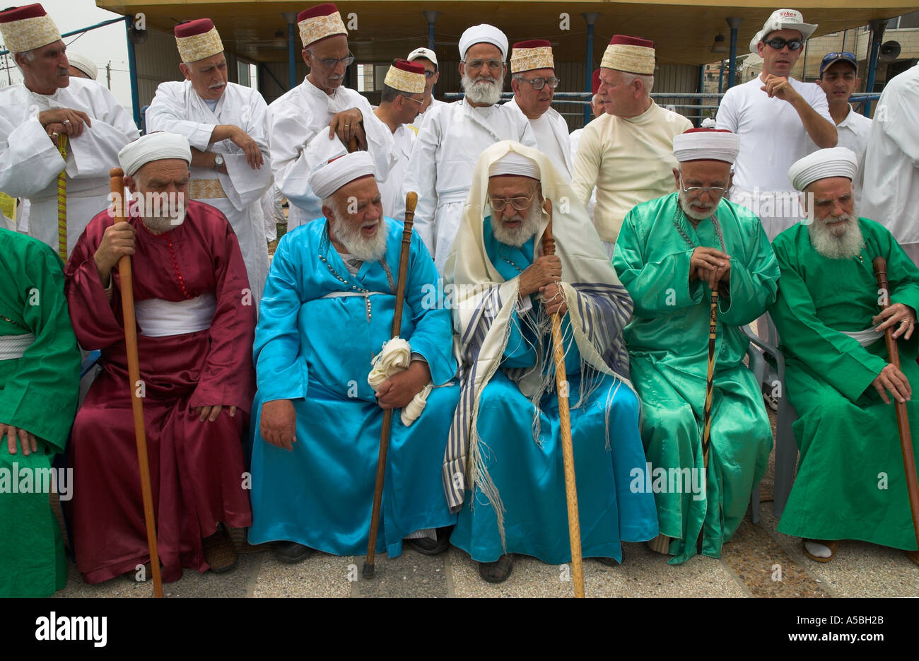Mount Gerizim near Nablus The Samaritan community Passover sacrifice ...