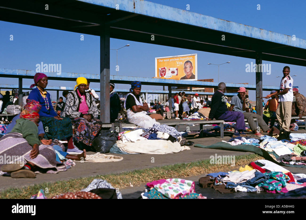 Vendors at clothes market, Soweto, South Africa Stock Photo - Alamy