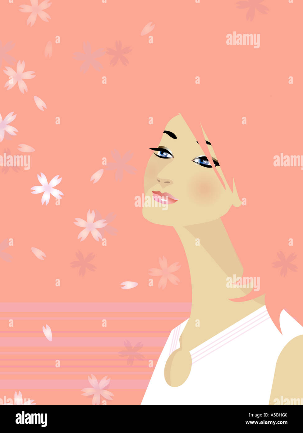 Side profile of a young woman Stock Photo - Alamy