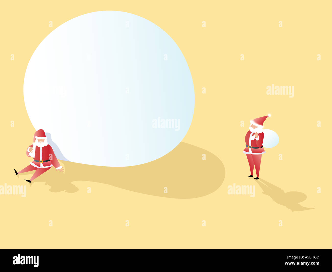 Santa resting illustration hi-res stock photography and images - Alamy