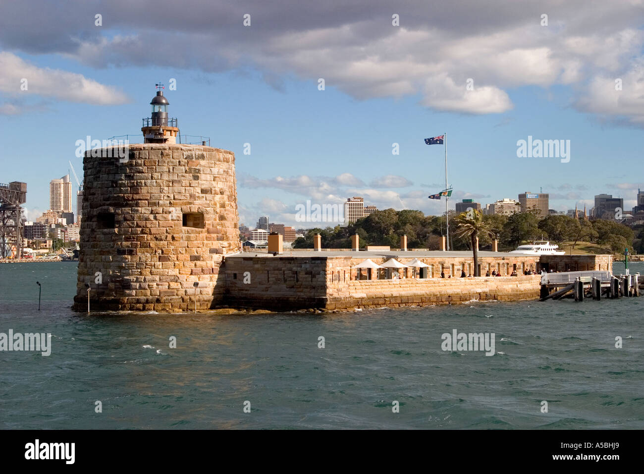 Fort Denison Lighthouse in Sydney Harbour, Australia Stock Photo - Alamy