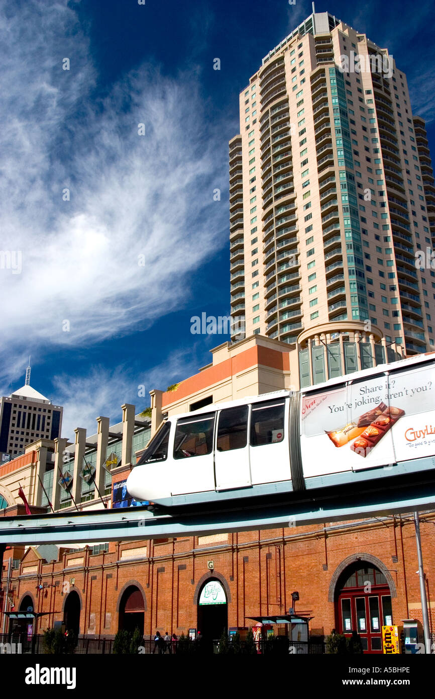 Sydney Monorail, Australia Stock Photo - Alamy