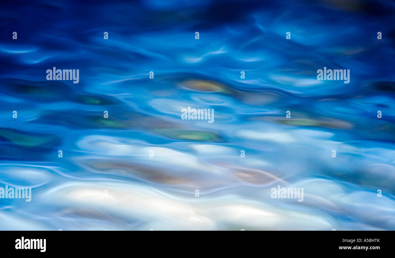 Blue gradient water wave ripple pattern Stock Photo - Alamy