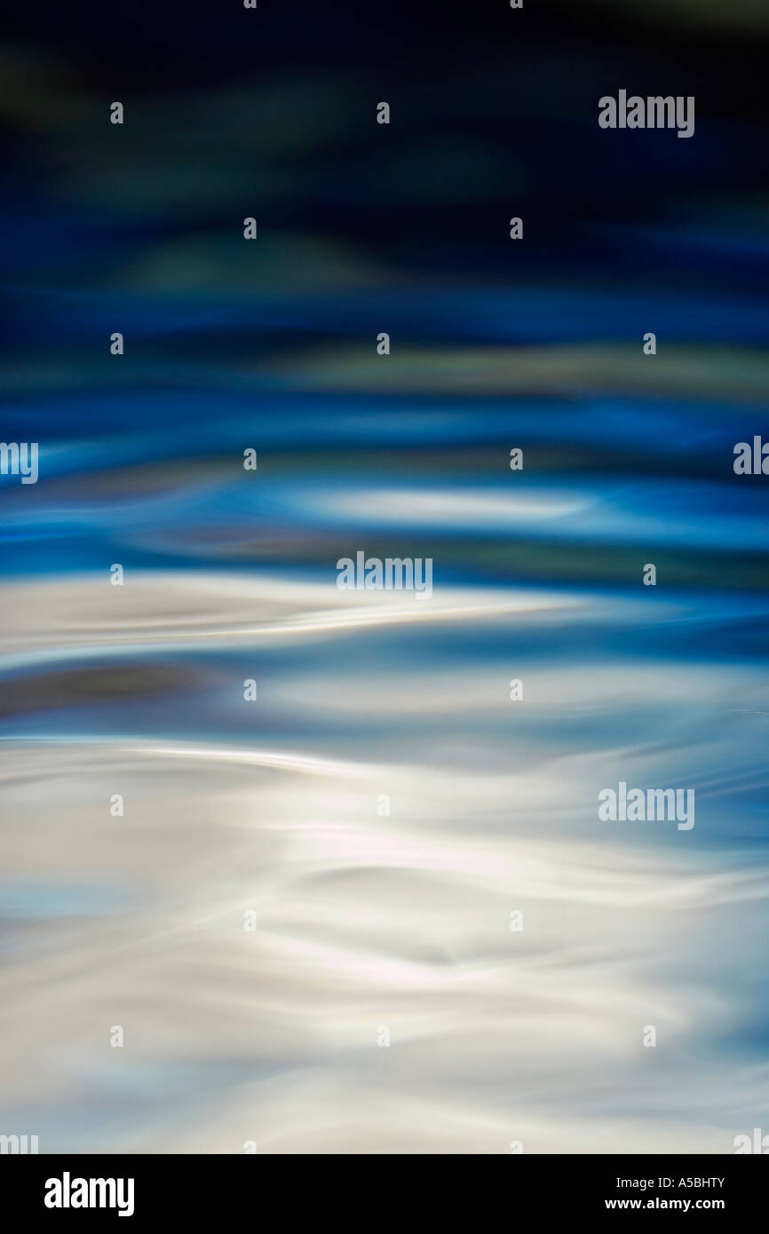 Blue gradient water wave ripple pattern Stock Photo - Alamy