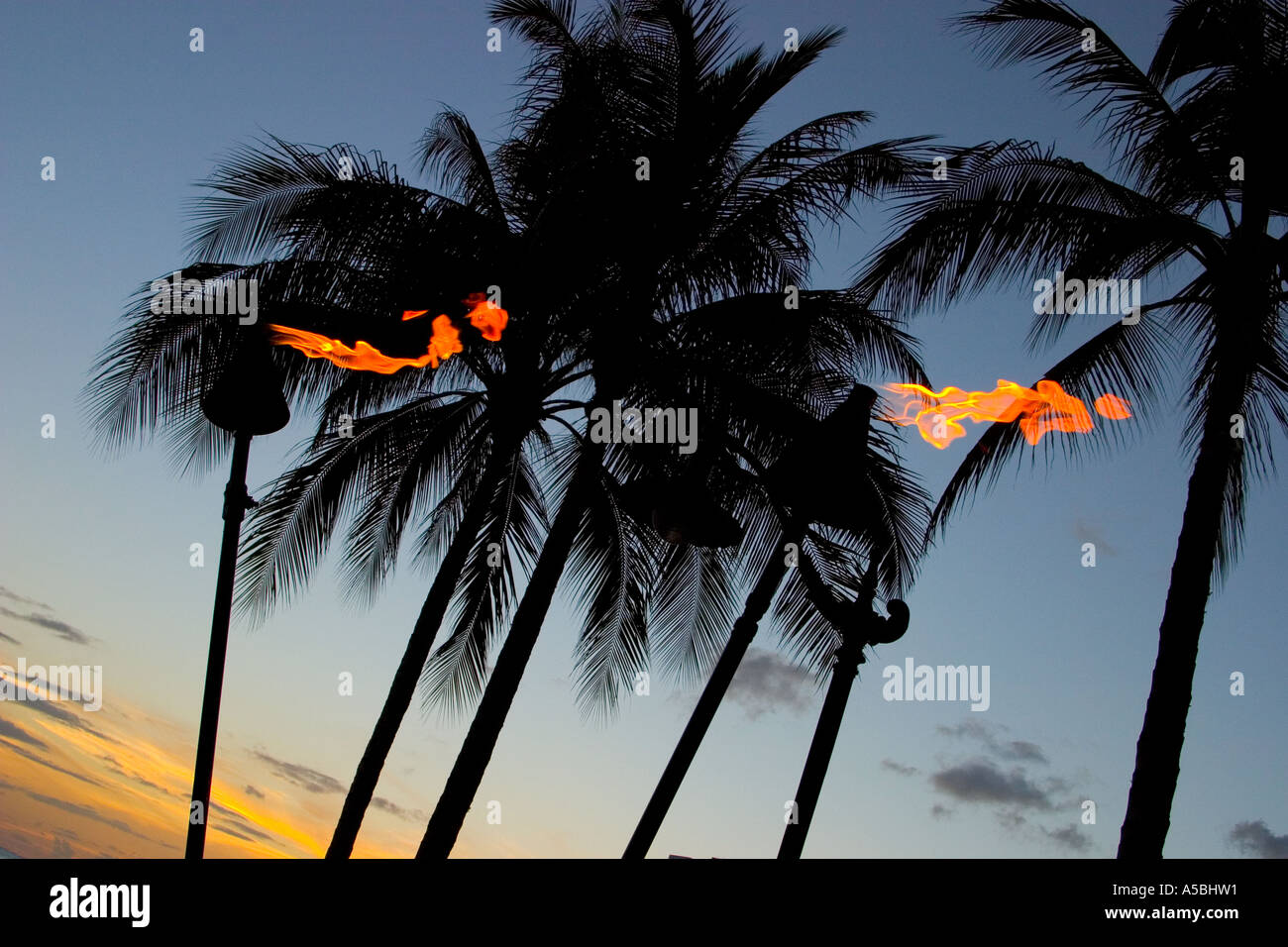 Tiki torches hawaii hi-res stock photography and images - Alamy