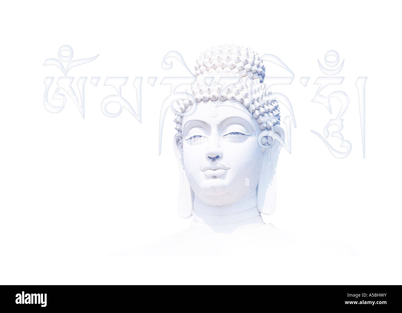 Prayer om mani padme hum Cut Out Stock Images & Pictures - Alamy