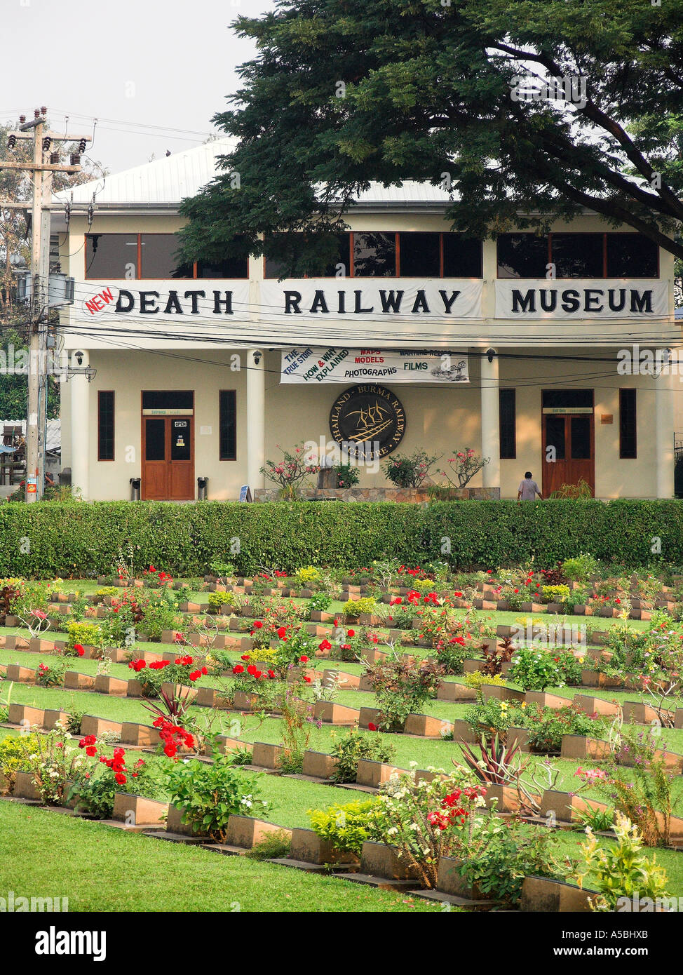 Death Railway Museum beside Don Rak Kanchanaburi War Cemetery Thailand ...
