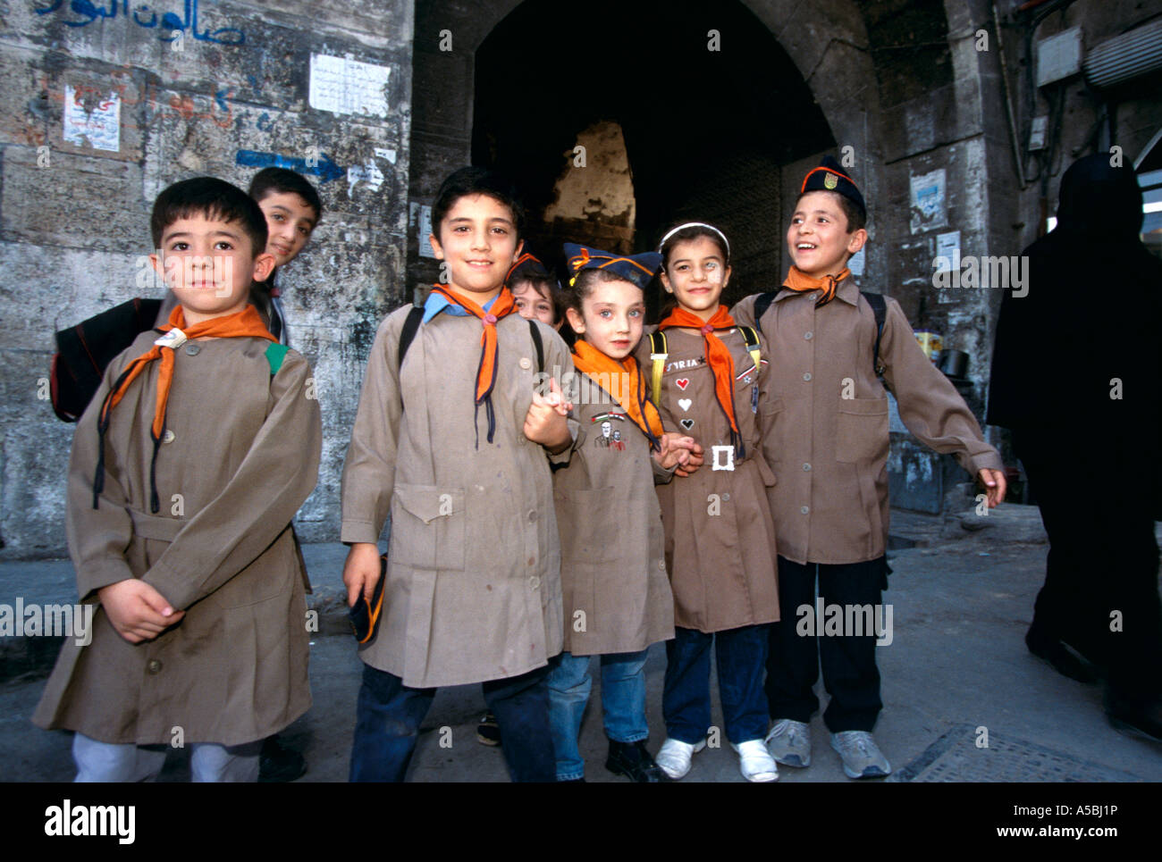 A group of school children in Damascus Syria Stock Photo - Alamy