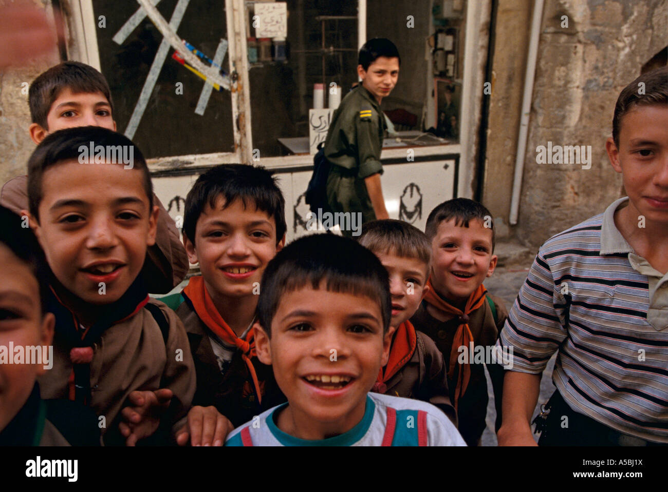 A group of school children in Damascus Syria Stock Photo - Alamy