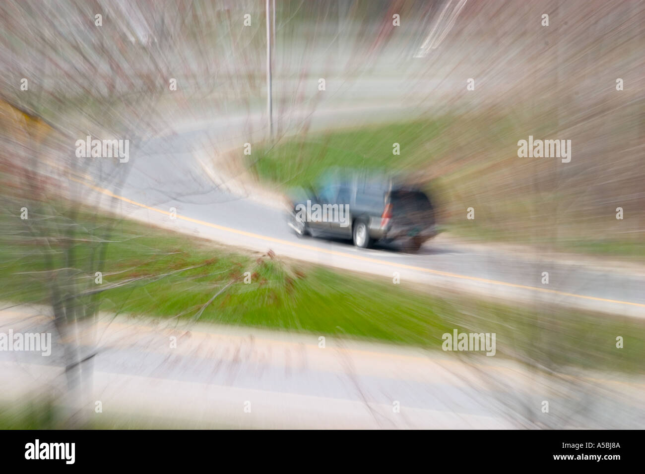 Automobile driving on the entrance ramp to a highway Stock Photo - Alamy