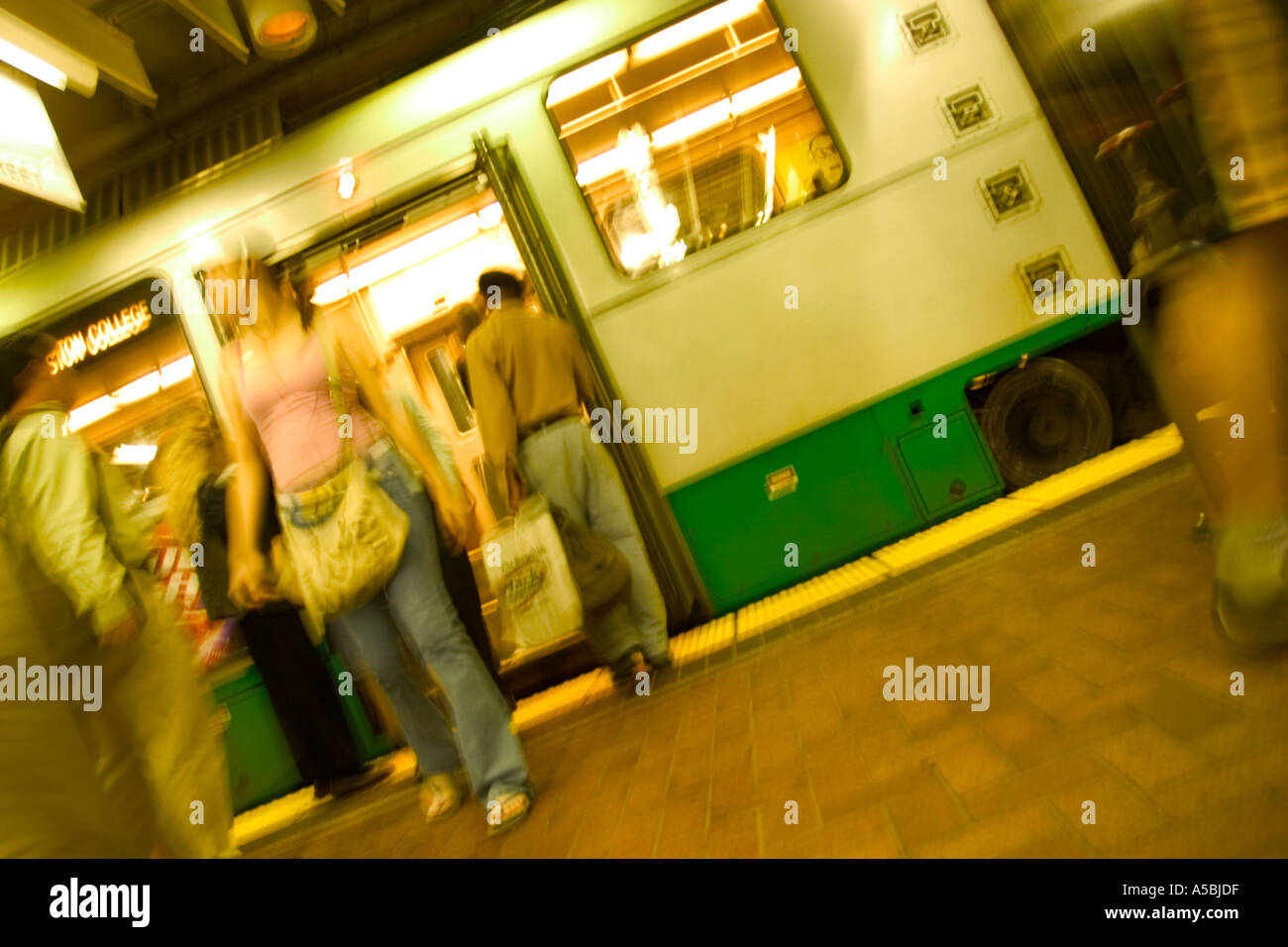 Female entering subway hi-res stock photography and images - Alamy