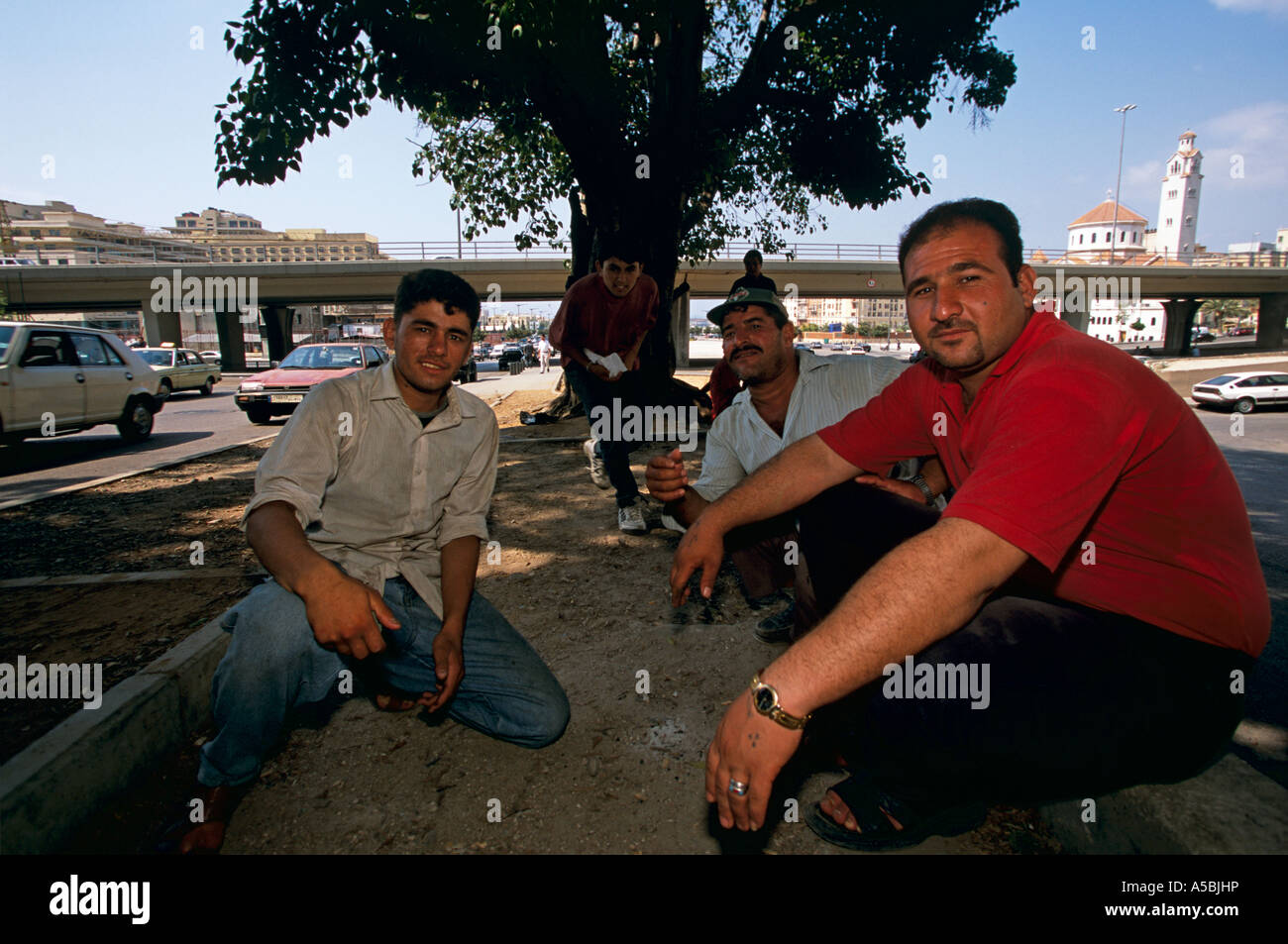 Syrian workers in Beirut Lebanon Stock Photo - Alamy