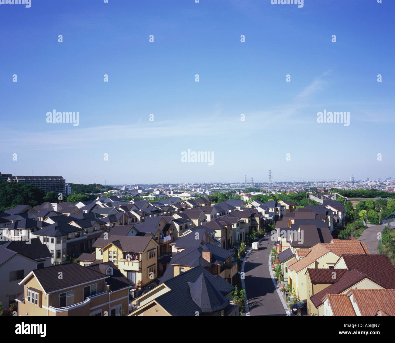 Residential district in Japan Stock Photo - Alamy