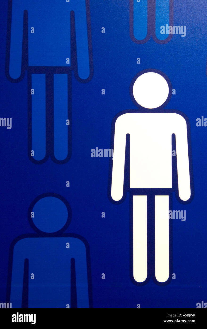 Sign with male figure Stock Photo - Alamy