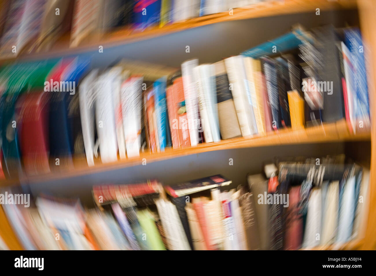 Rows of books in shelves Stock Photo - Alamy