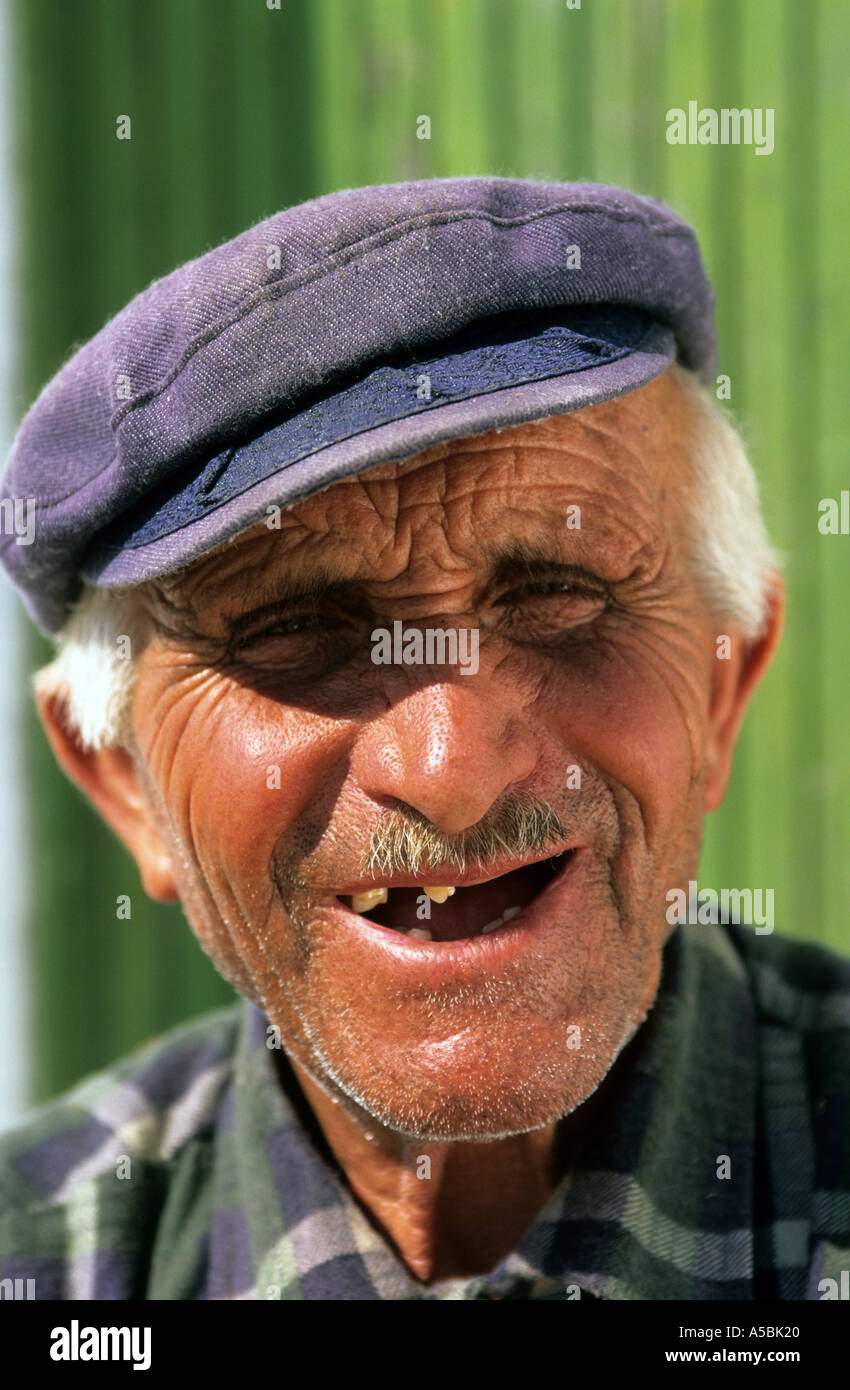 greece greek faces an old man in pyrgos santorini Stock Photo: 3675935 ...