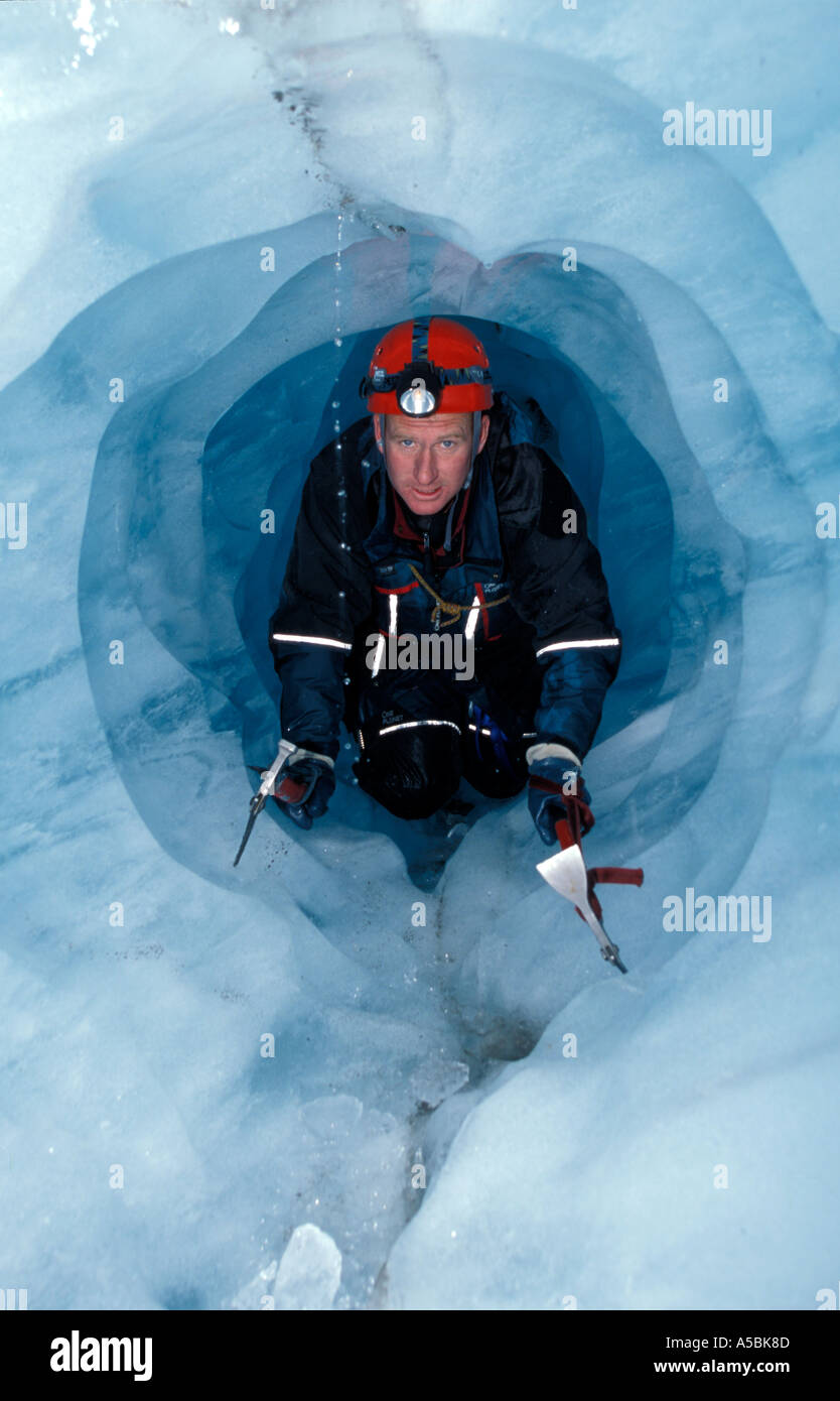 Ice caving man hi-res stock photography and images - Alamy