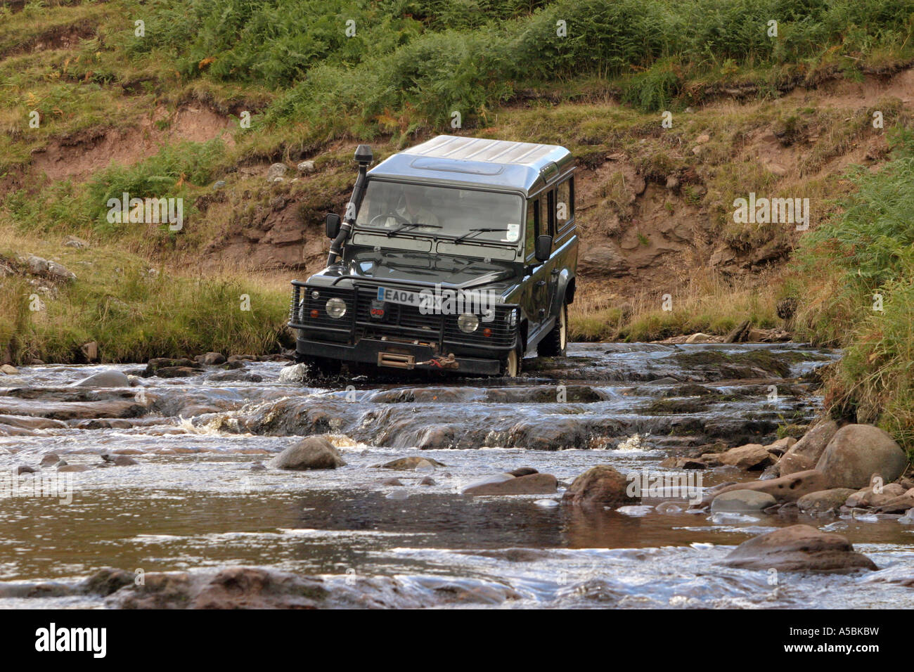 Landrover Defender Off Road Stock Photo - Alamy