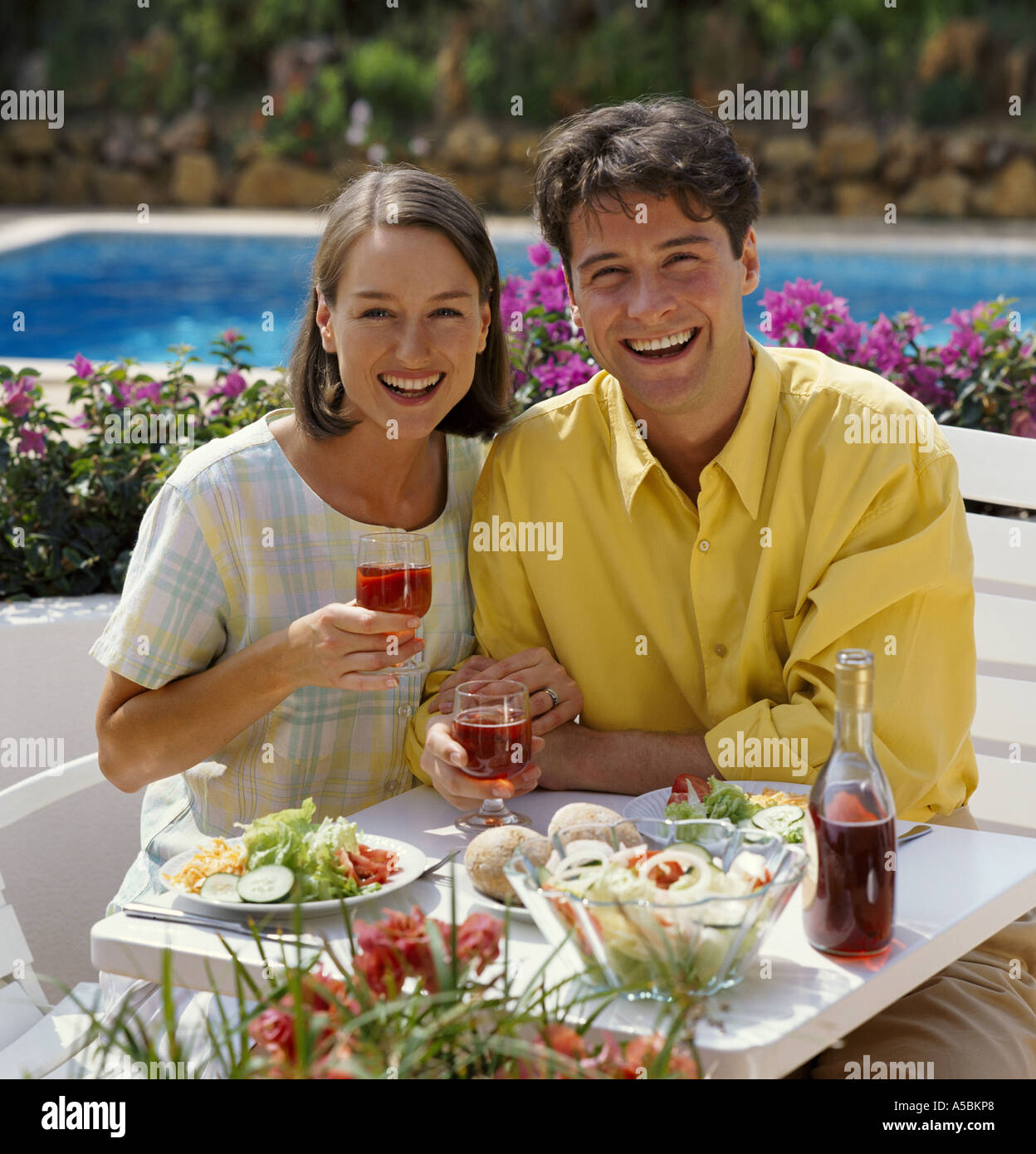 Rose wine swimming pool hi-res stock photography and images - Alamy