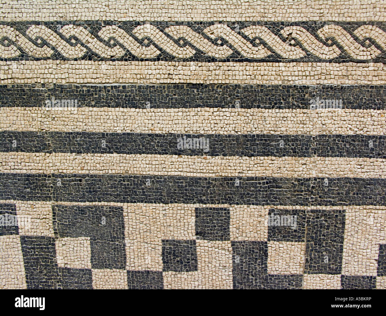roman ancient mosaic, geometrical decoration Stock Photo - Alamy