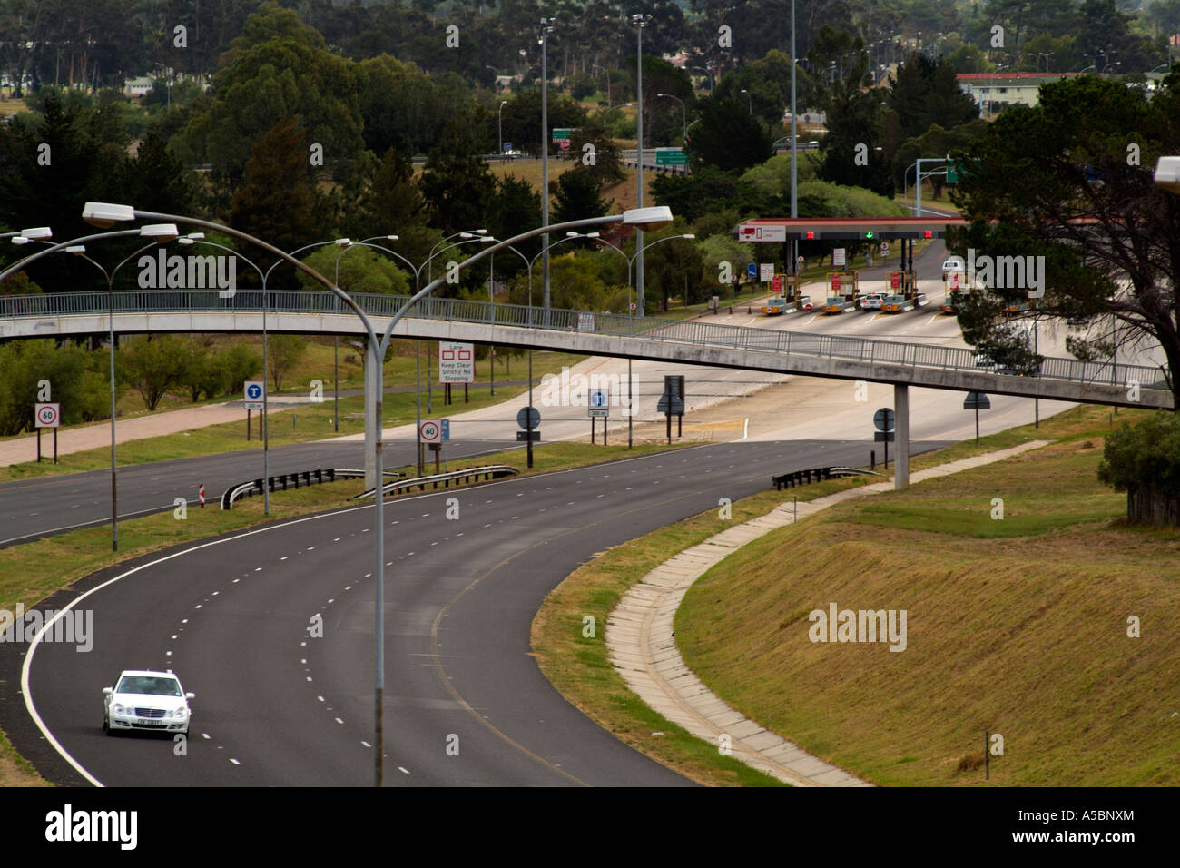 N1 Highway approach to toll booth at Paarl. Western Cape South Africa ...