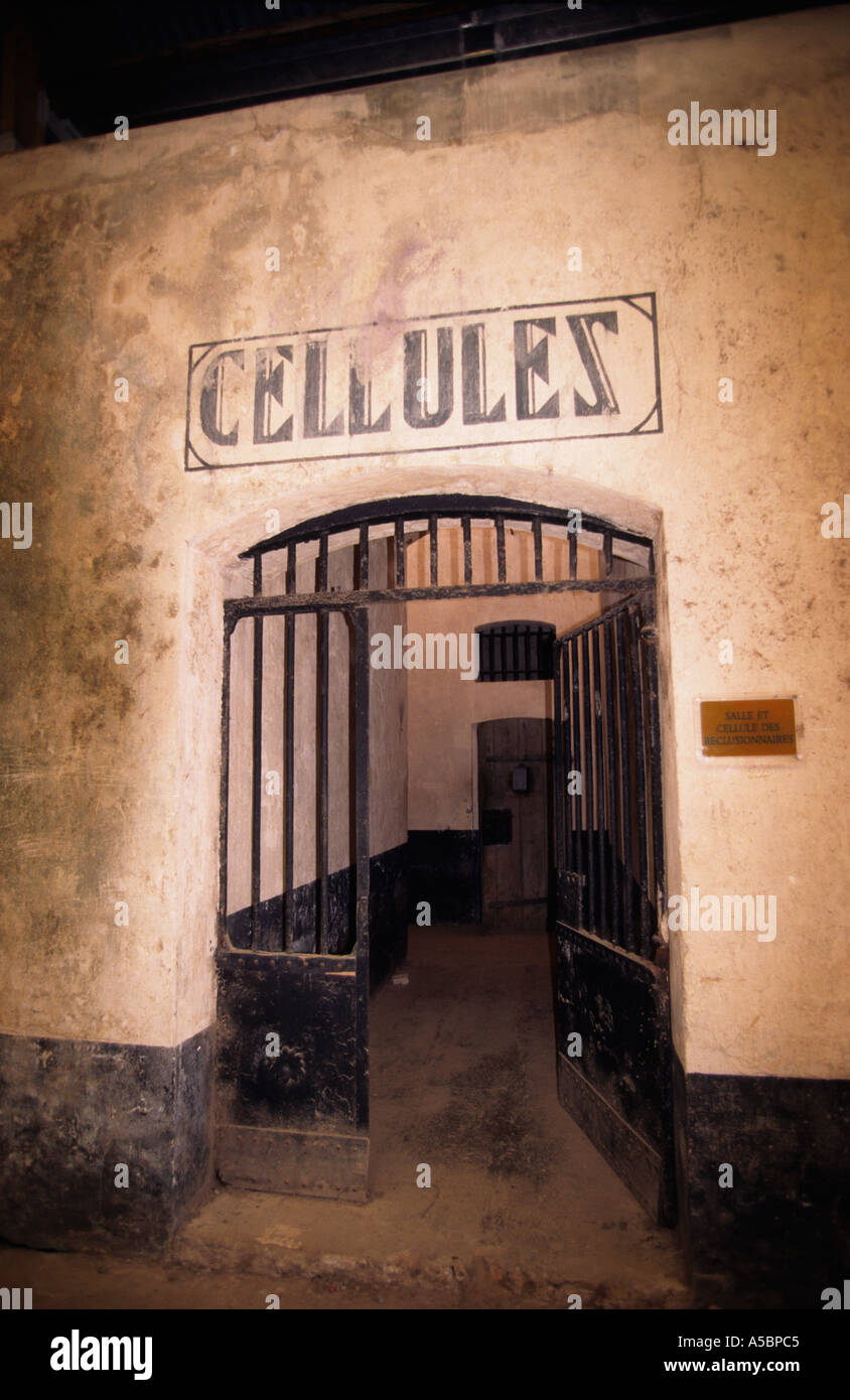 French Guyana Devils Island old prison cell entrance Stock Photo - Alamy