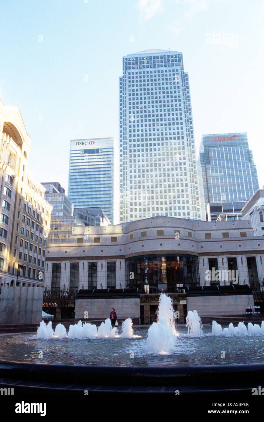 HSBC and Citigroup building at the Canary Wharf Docklands in London UK ...