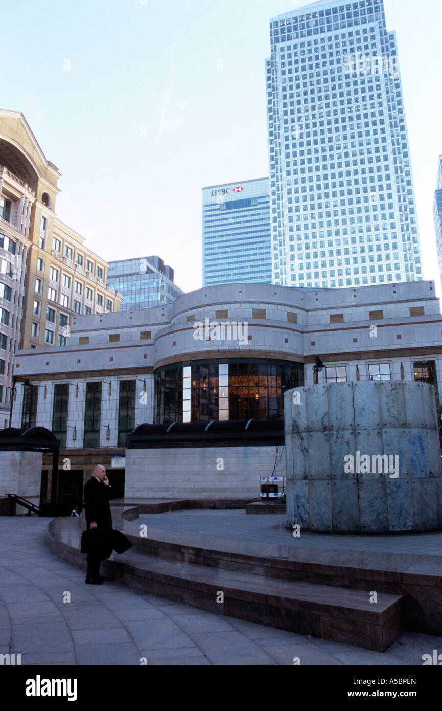 HSBC and Citigroup building at the Canary Wharf Docklands in London UK ...