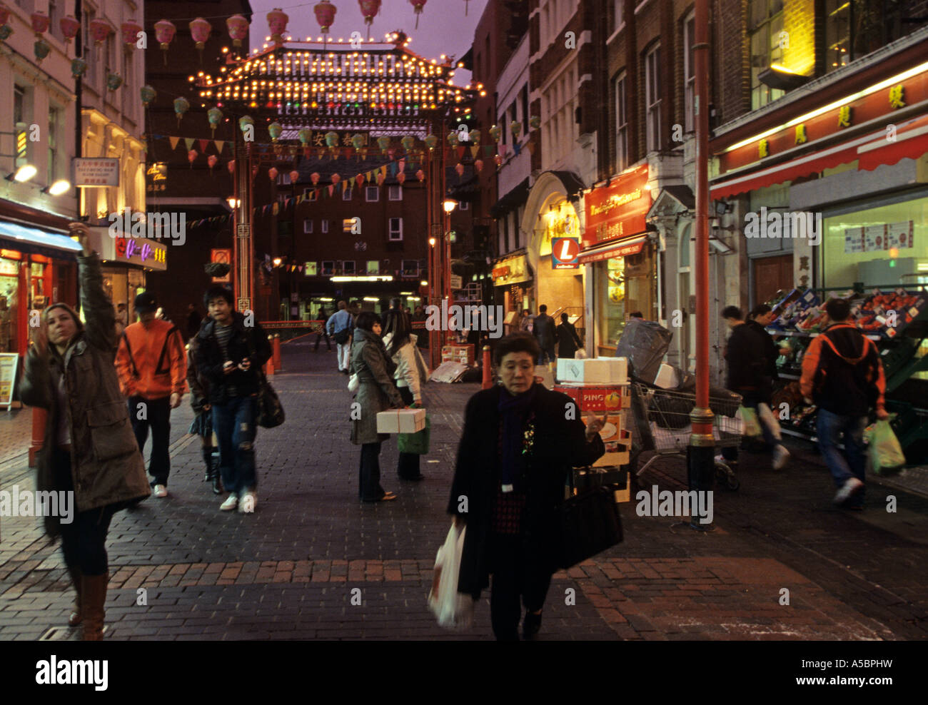 Large arches at the entrance of Chinatown in London Stock Photo - Alamy