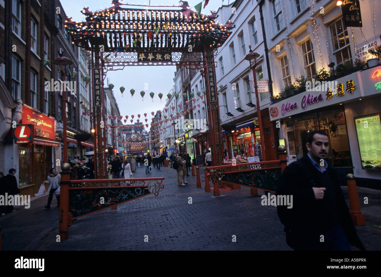 Chinese arch at entrance of Chinatown, London, England, UK Stock Photo ...