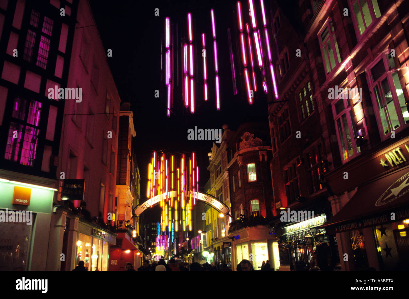 Soho night time lights hi-res stock photography and images - Alamy